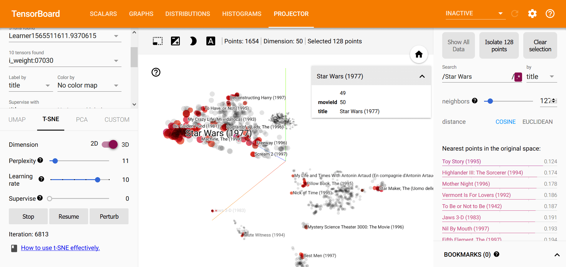 Visualization Embedding ภายในโมเดล Deep Neural Network Tensorboard Ep